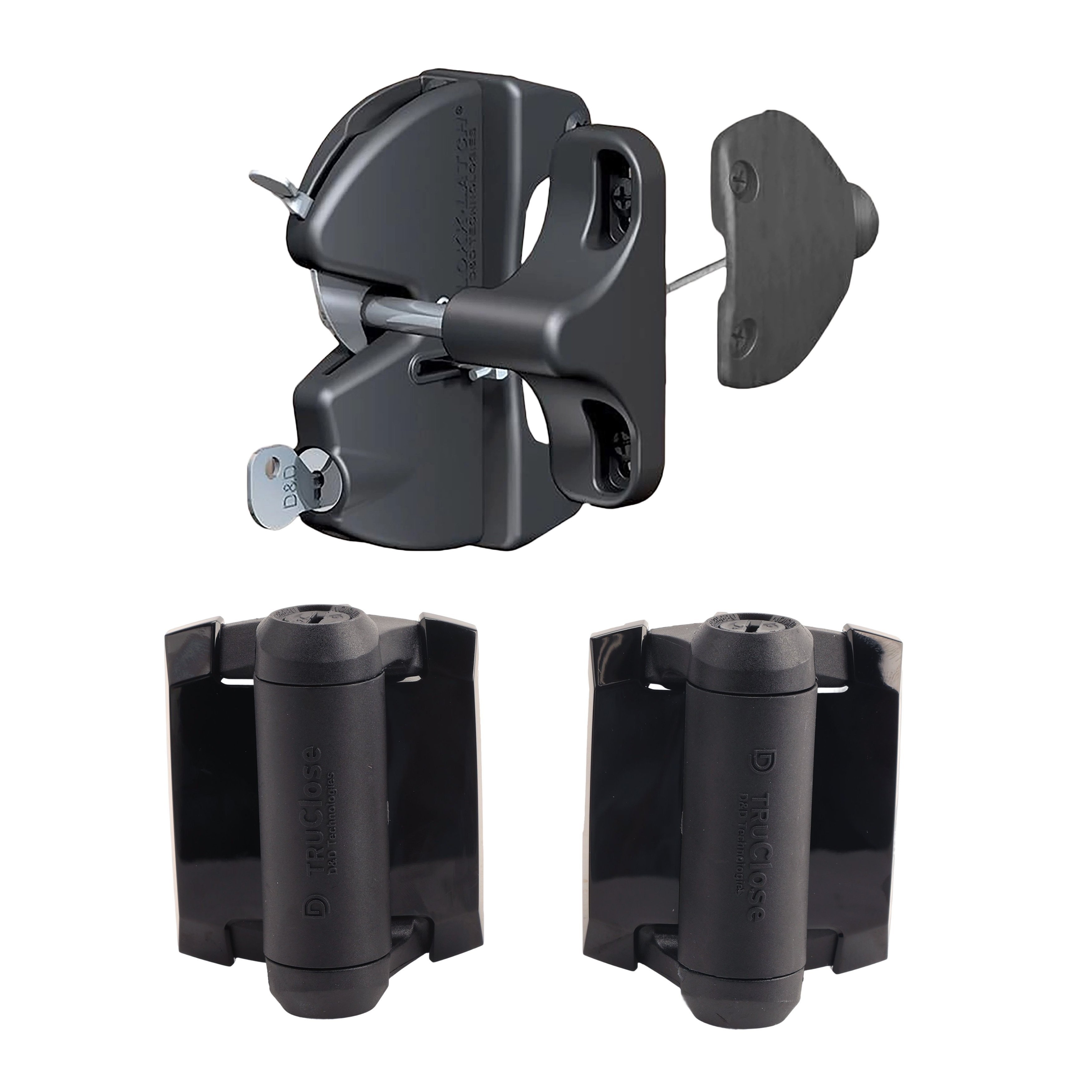 D&D Kit LokkLatch Series 2 Lockable Gate Latch & TruClose Hinges for ...