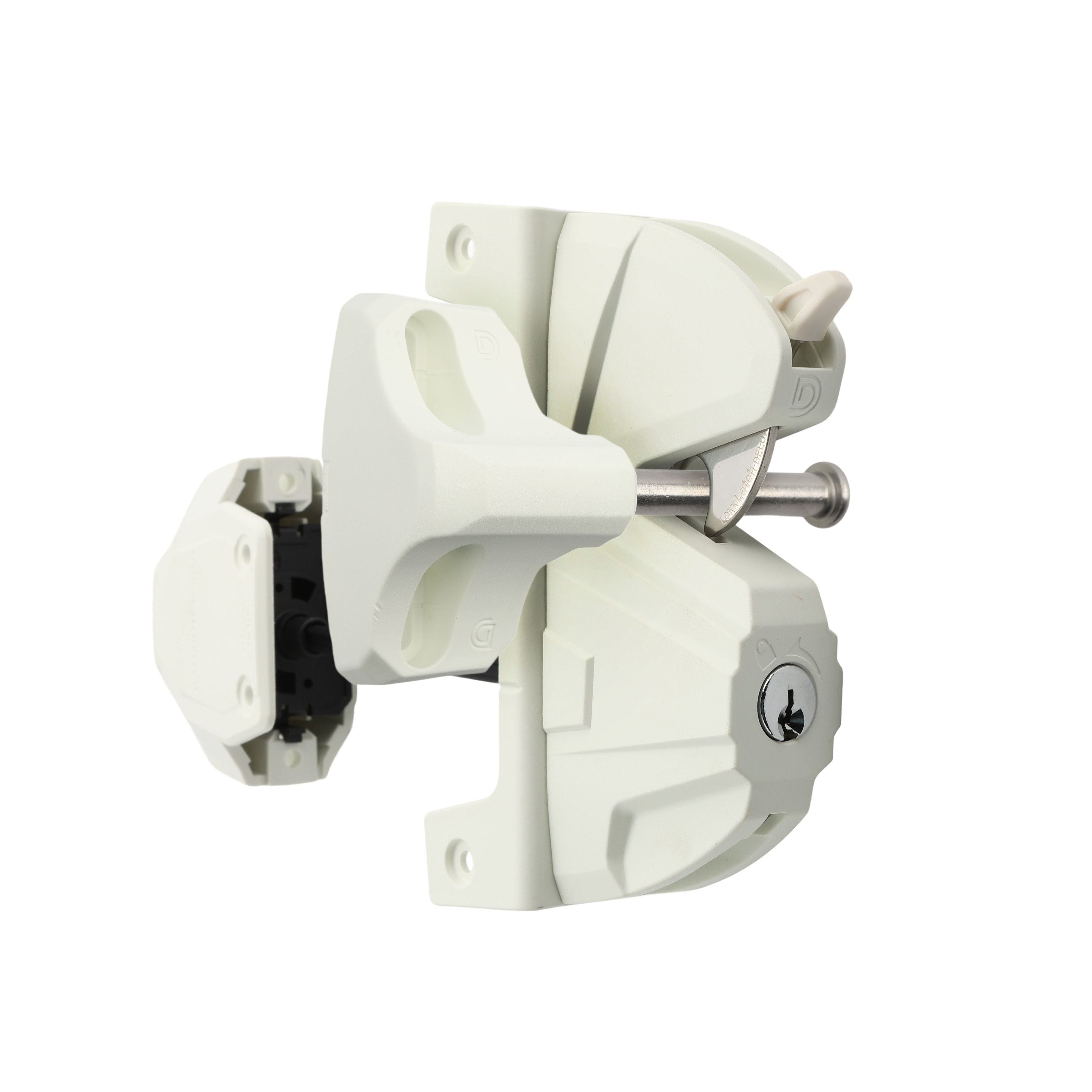 D&D LokkLatch Deluxe Gate Latch Kit With External Access Button - Keyed ...